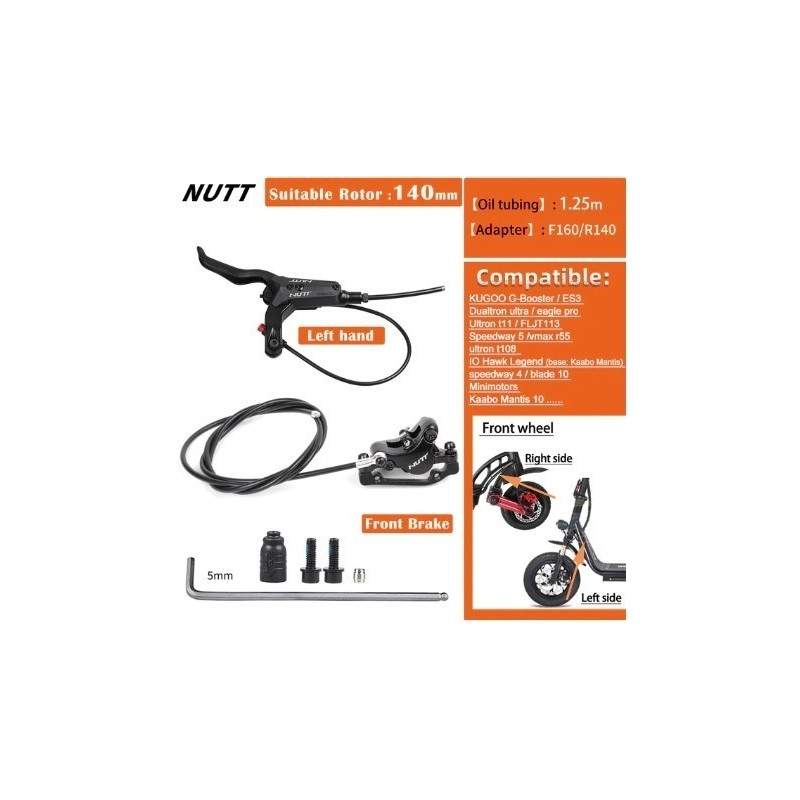 Nutt hydraulic brake caliper model Left hand 140 Front